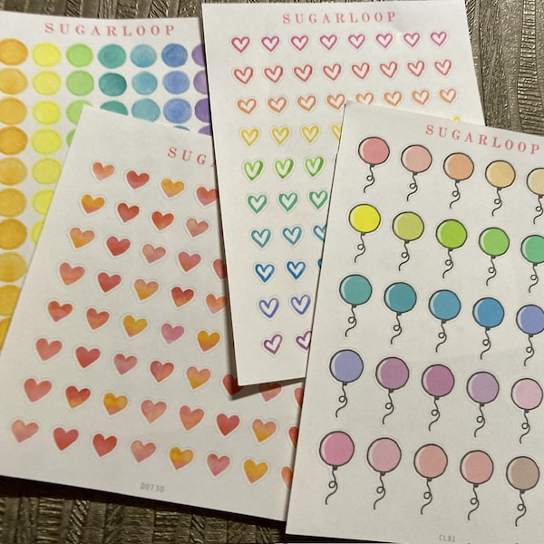 Cute Kawaii Balloon Bujo Planner Stickers Birthday Balloon Stickers for ...