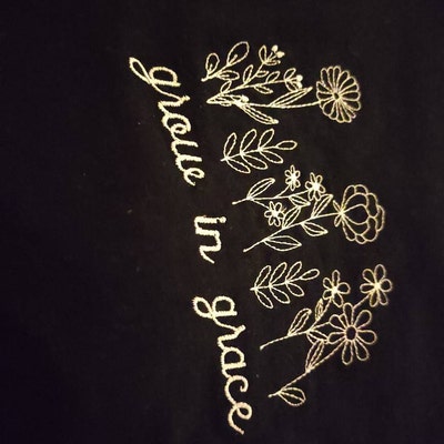 Grown in Grace Machine Embroidery Design. 5 Sizes. Christian Embroidery ...