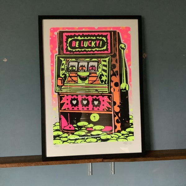 Fantastic & Astounding Gold Leaf, One of a Kind, Screenprint, Hand Made ...