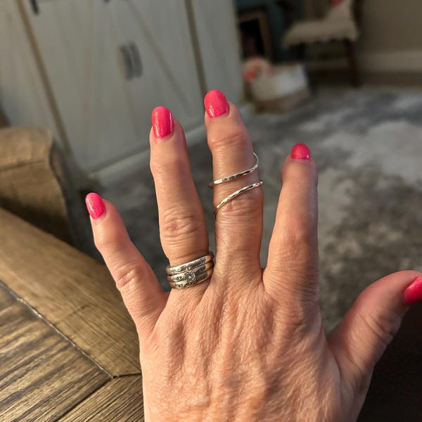 925 Sterling Silver Adjustable Finger Splint Ring - Arthritis Silver ...