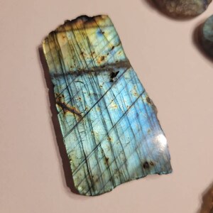 Natural LABRADORITE SLAB, Polished Labradorite Slice, Wholesale Raw ...