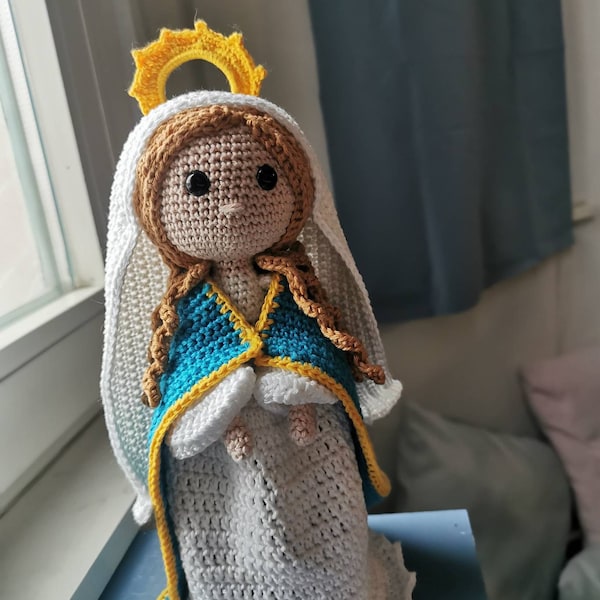 PATTERN: Blessed Virgin Mary Crochet Amigurumi, Virgin Mary Amigurumi ...