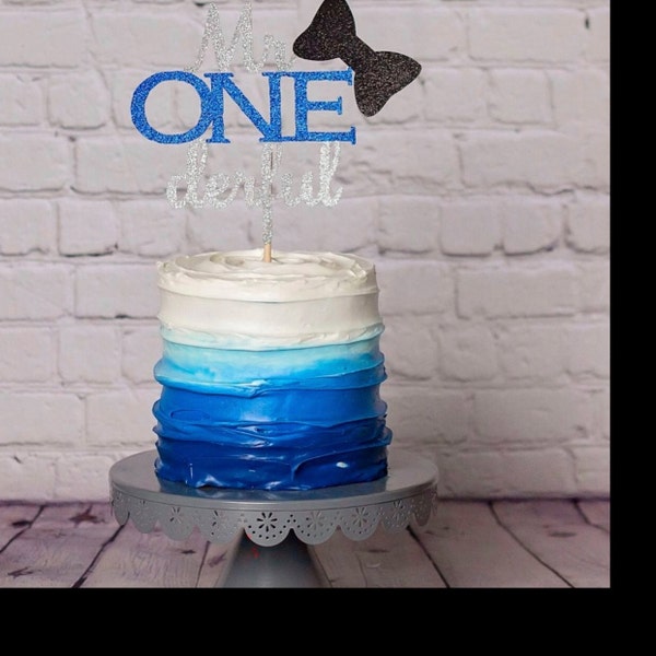 Mr Onederful Cake Topper - One Cake Topper - Boy Cake Topper - Birthday ...