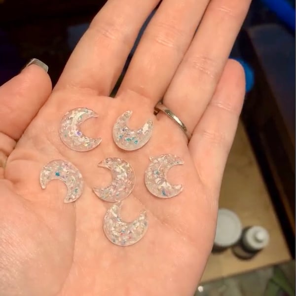 Beveled Chubby Moon 15mm - PLS READ DESCRIPTION— Silicone Mold Palette ...