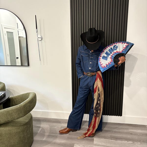 Denim BANG Cowboy Fan, Bang Fan, Clacker Fan, Snapping Fan, Halloween ...