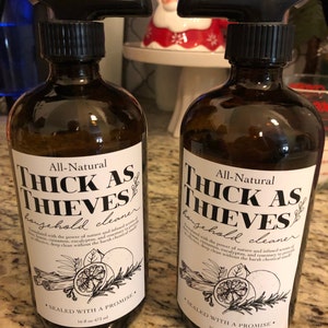 Thieves Cleaner Label Household Cleaner Spray Bottle Label All Purpose ...