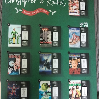 Wedding Movie Themed VHS Table Plan - Etsy
