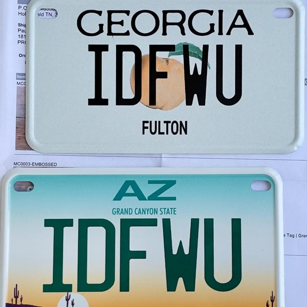 Personalized 4x7 New York Motorcycle License Plate - Etsy