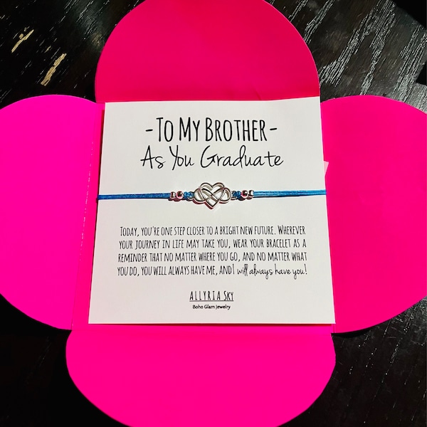 Gift Bracelet With "to My Brother" Graduation Card, Brother Graduation ...