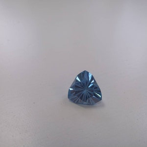 Quality Lab Created London Blue Topaz Triangle Shape 12X12X8.40MM Step ...