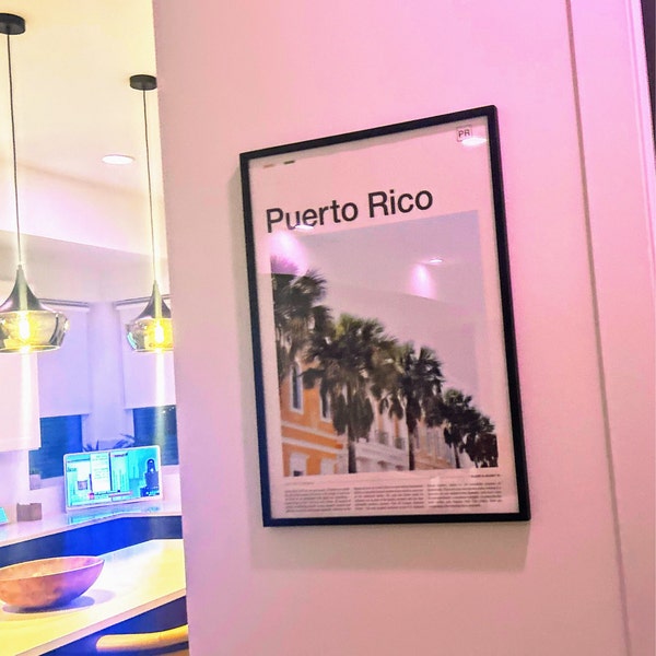 Puerto Rico Print, Puerto Rico Wall Art, Puerto Rico Poster, Puerto ...