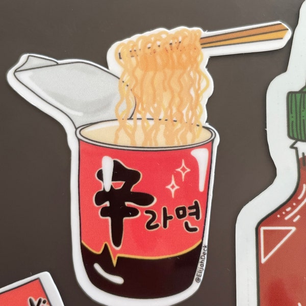 Ramen Sticker, Shin Ramen Sticker, Korean Food, Asian Food Sticker ...