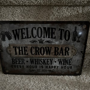 Bar Sign Retro Vintage Style Personalized Aluminum Plaque for Home Bar ...