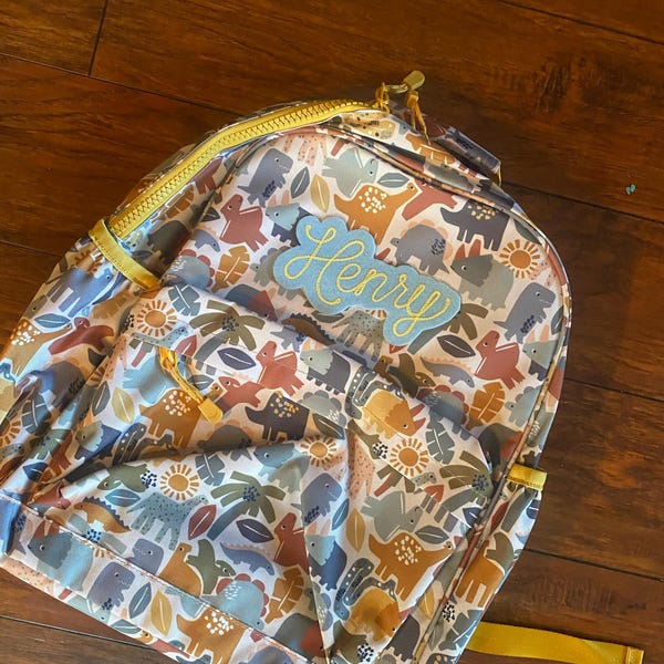 Custom Name Patch With Cursive Script Font | Handmade Chainstitch Embroidered Personalized Iron ...