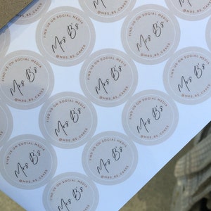 Circular 37mm Stickers, A4 Sheets, Matte Finish, Logo Stickers ...