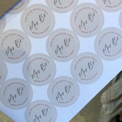 Square 37mm Stickers, A4 Sheets, Matte Finish, Logo Stickers ...