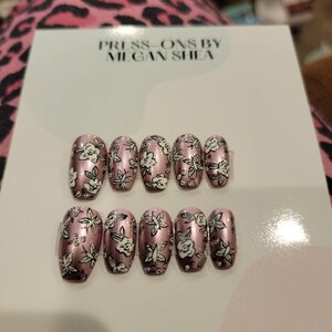 Forest Foliage Cottagecore Hand-painted Press-on Nails | Etsy