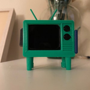 Mini TV Apple Watch Charging Station, Valentines, Personalized Man Gift ...