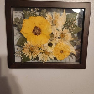 11x14 Custom Floral Shadow Box Wedding Flower Shadow Box - Etsy