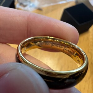 Personalized Tungsten Wedding Ring, Cosmic Galaxy Ring, Wedding Band ...