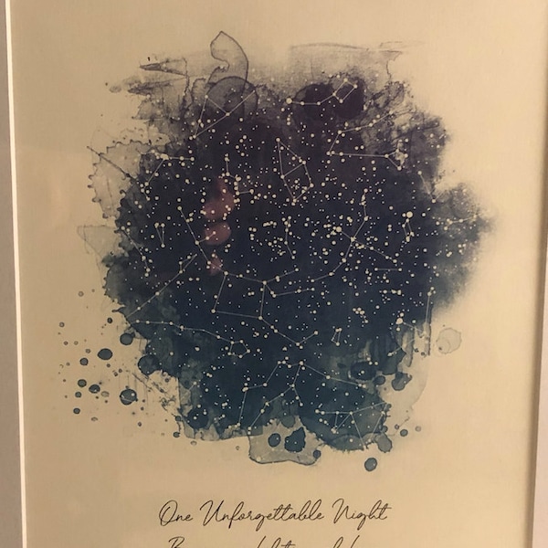 Custom Star Map | Night Sky Map Our Story Personalized Custom Star ...