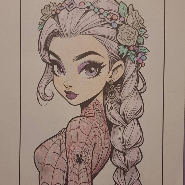 Anime Queens and Kings Coloring Book 70 Page Manga Fantasy Coloring ...