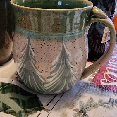 Winter Tree Ceramic Coffee Mug - Etsy
