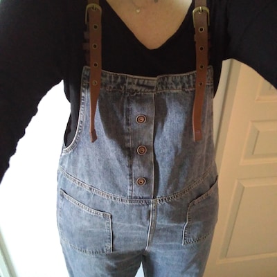 Blue Overallswomen Casual Denim Overalls Cotton Jumpsuits Bib - Etsy
