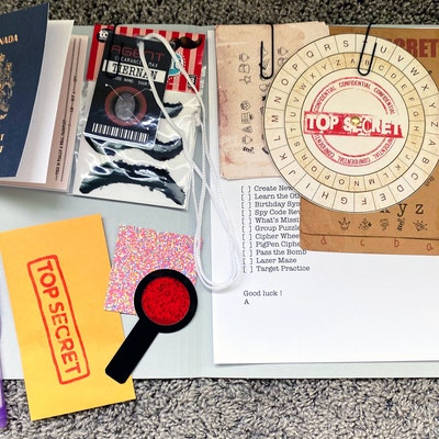 Cipher Wheel Printable, Spy Party Escape Room Prop. Fun Spy Secret Code ...