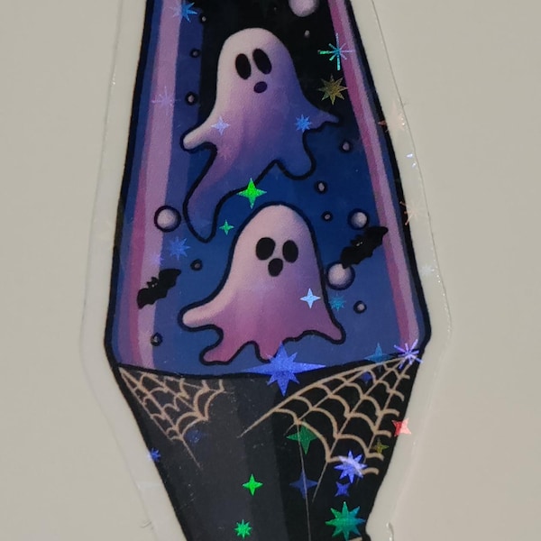 Spooky 70s Lava Lamp Halloween Sticker | Holographic Creepy Artwork ...