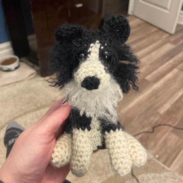 Crochet Pattern for Finnly, Realistic Crochet Border Collie Dog ...