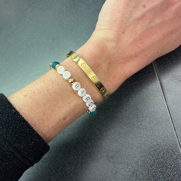 Philadelphia Eagles Beaded Bracelets | Philly Football Bracelet | Go ...