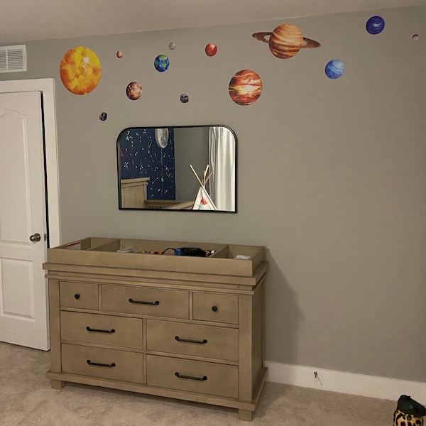 Planets Wall Vinyl Decal, Nursery Wall Decal, Galaxy Solar System ...