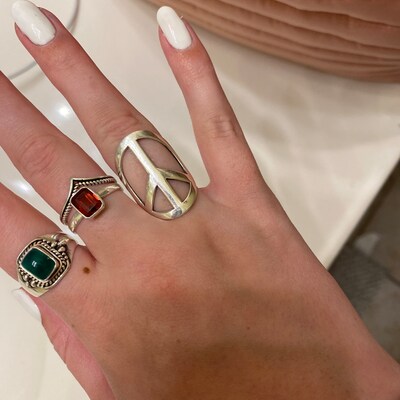 Turquoise Meru Ring Sterling Silver Turquoise Ring Stone - Etsy