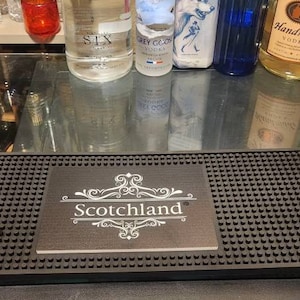 Personalized Cocktail Bar With Drinks Bar Mat, Customized Bar Mat, Home ...