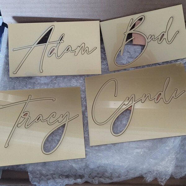 LARGE Custom Name Place Setting Names for Wedding Party, Formal Dinner ...