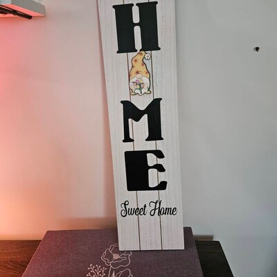 Welcome Interchangeable Gnome Sign Hone Decor Front Porch Seasonal Sign ...