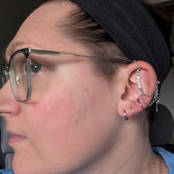 20g, 16g Tear Drop Dangle Cartilage Ear Stud Helix Earring 316l ...