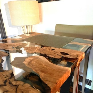 Walnut Round Epoxy Game Table Walnut Epoxy Gamble Table - Etsy