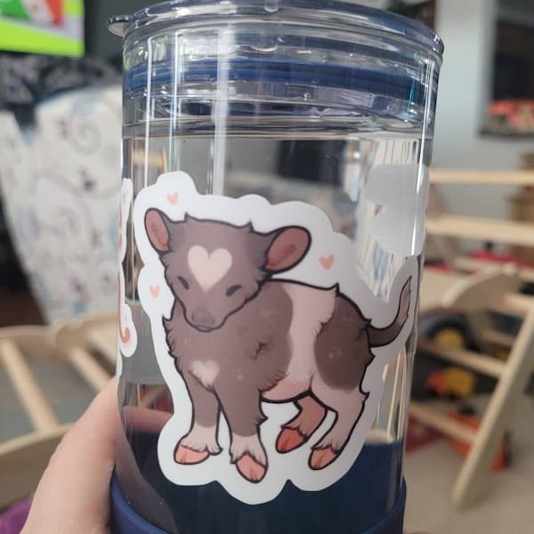 Heart Cow Sticker / Cute Calf Stickers / Animal Sticker / Laptop ...