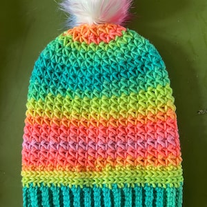 Handmade Knit Coffee Beanie in Cream and Orange Wool-blend - Etsy