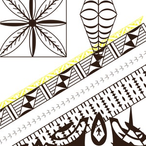 Polynesian Inspired Round Frame Stamps for Procreate - Etsy