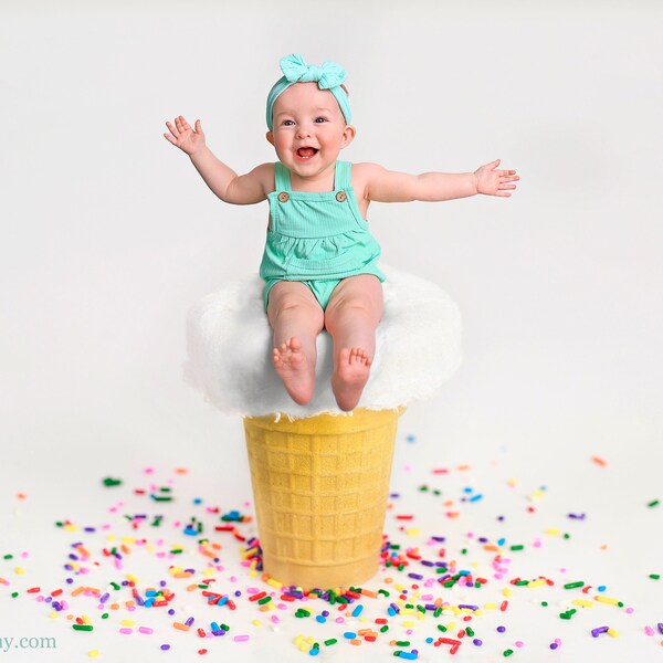 Digital Background Backdrop Ice Cream Cone Newborn Baby Boy or Girl - Etsy