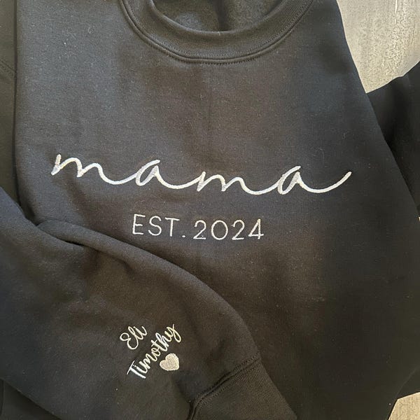 Custom Embroidered Auntie Sweatshirt, Personalized Embroidery Aunt ...