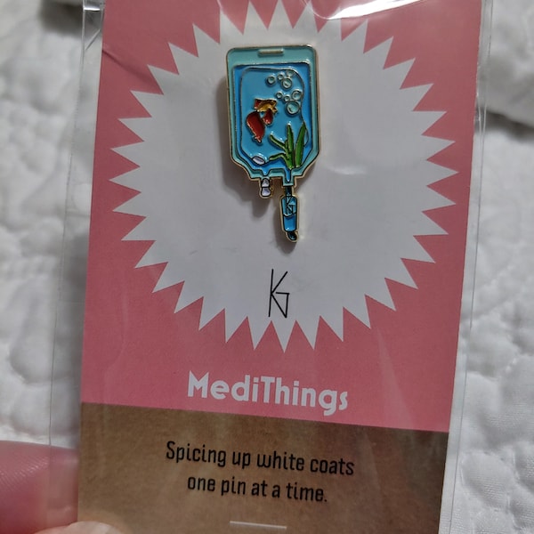 IV Aquarium Pin - Nursing/ Medical/ Physician Assistant/ Fish Pin ...