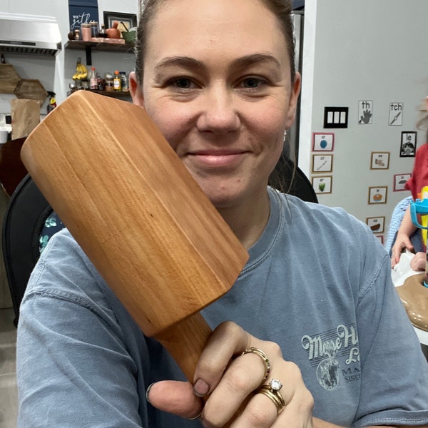 Handmade Beech Wood Clay Mallet: Pottery Tool - Etsy