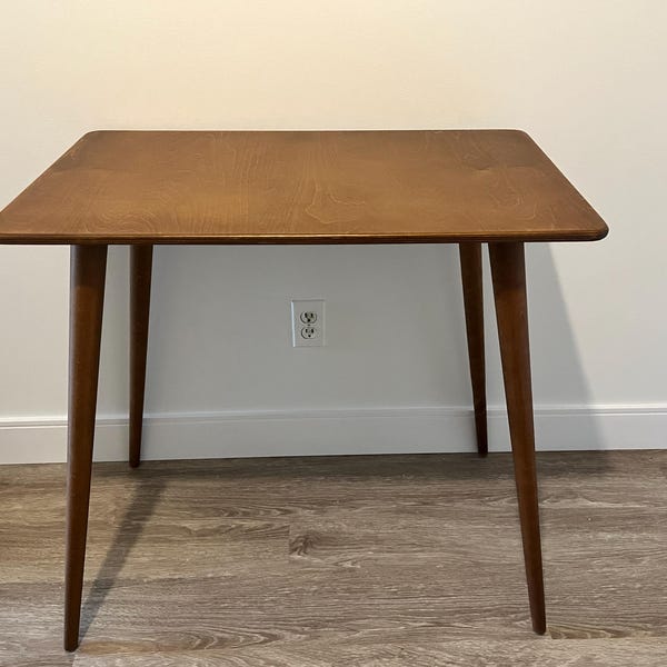 Walnut Wood Rectangle Computer Desk Table, Narrow Spacesaver Modern ...