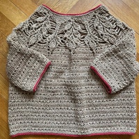 Crochet Sweater PATTERN - Leaf Yoke - Women Top, Jumper, Pullover ...