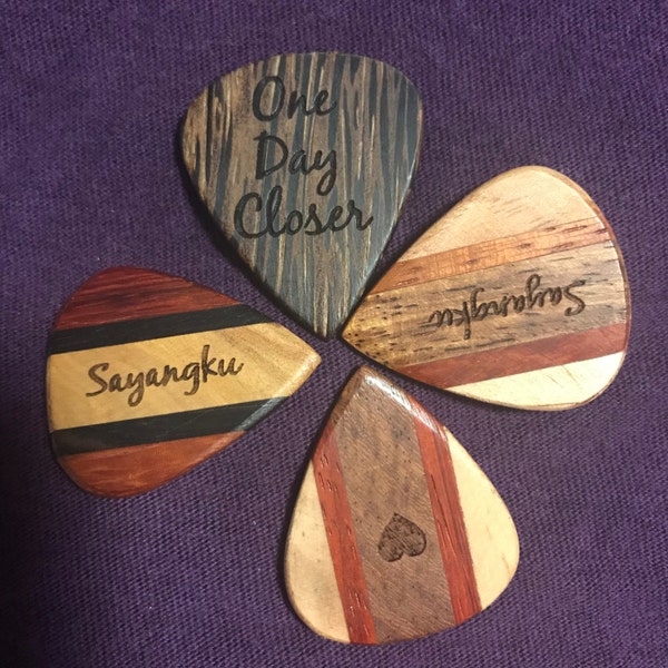 Design a Pick - Custom Wood Guitar Picks - Etsy