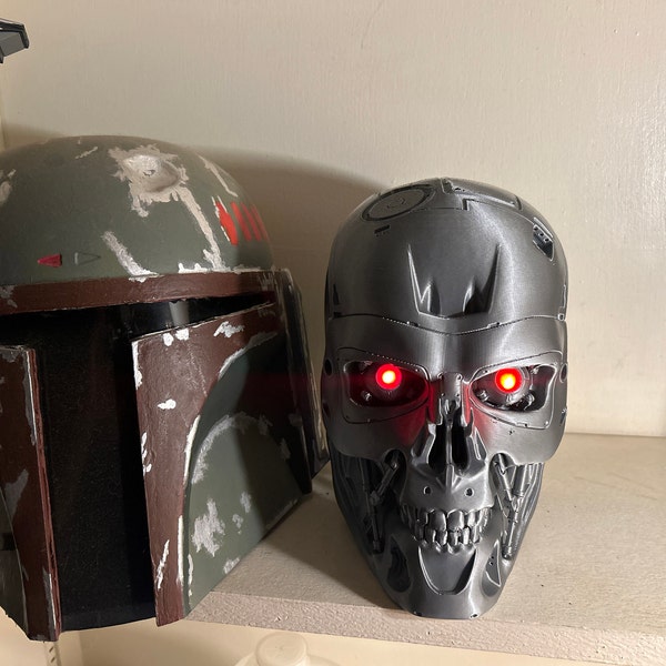 Terminator Endoskeleton Headphone Holder, Skull T-800 LED Bust, Headset ...